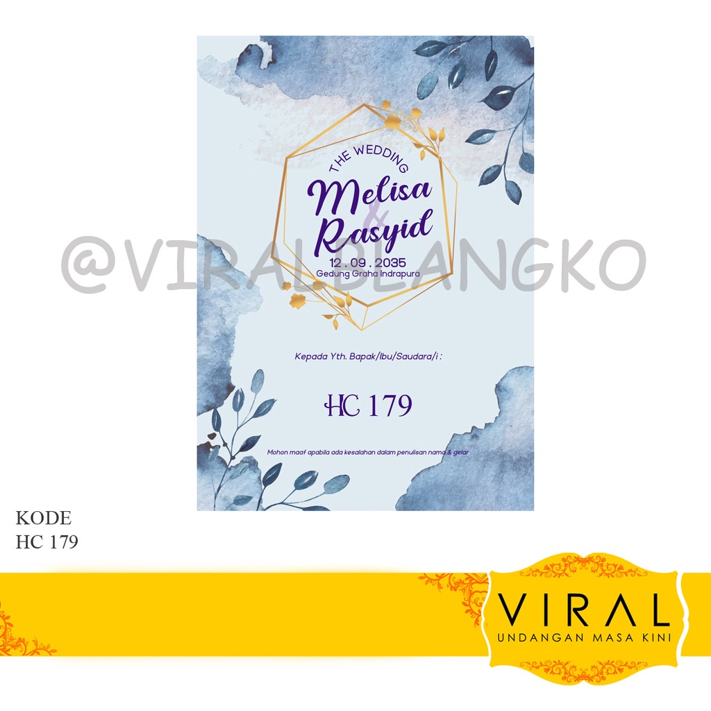 Jual Blangko Undangan Pernikahan HC 179 Harga Murah | Shopee Indonesia