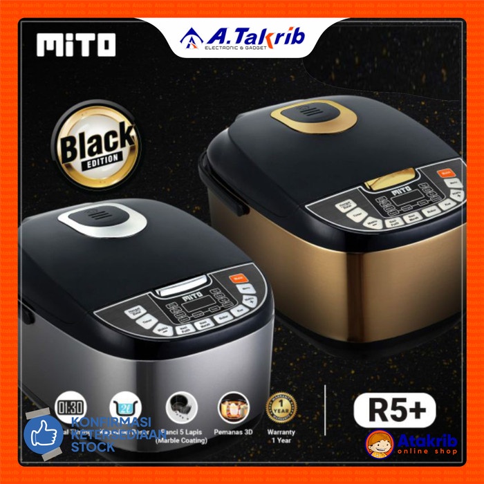 Jual MITO RICE COOKER R5+ GOLD BLACK / SILVER BLACK | Shopee Indonesia