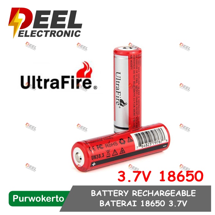 Jual BATERAI CAS 18650 3.7V RECHARGEABLE LITHIUM BATTERY 18650 ...