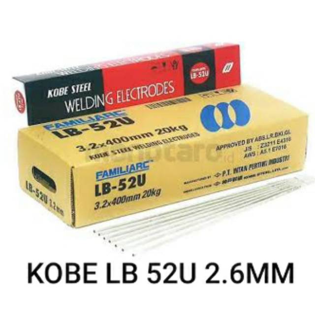 Jual Kawat Las Kobe LB-52U 2,6mm KOBE LB52U 2.6mm | Shopee Indonesia