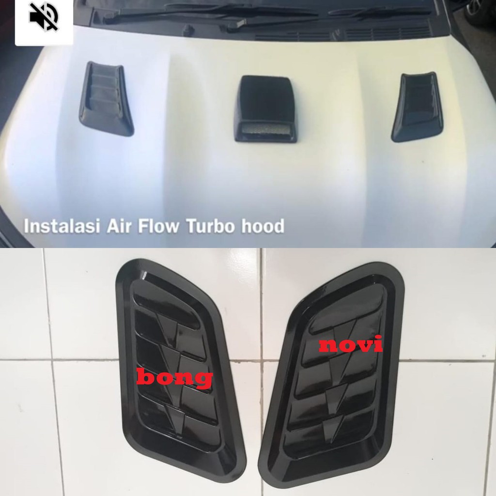 Jual Air Scoop Air Flow Intake Scoop Turbo Bonnet Vent Cover Hood 2pcs ...