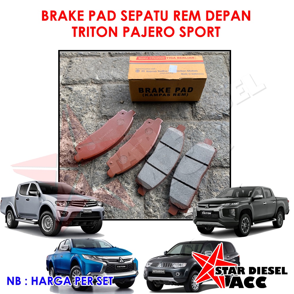 Jual BRAKE PAD CAKRAM DEPAN TRITON LAMA TRITON BARU KANVAS REM DEPAN ...