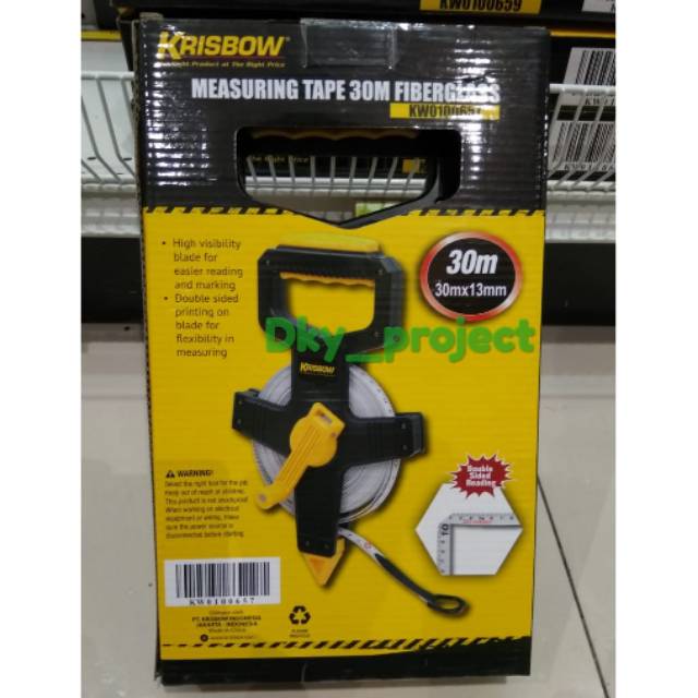 Jual METERAN KRISBOW FIBERGLASS 30 METER / ALAT PENGUKUR PANJANG 30M ...