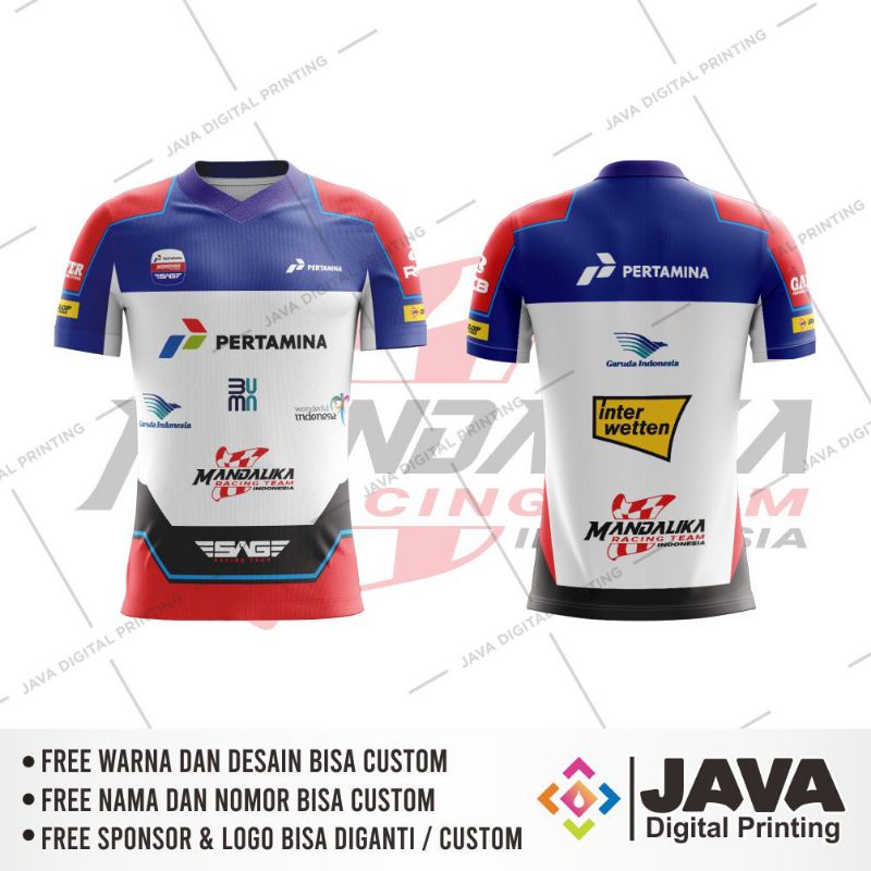 Jual JERSEY MOTOR GP PERTAMINA MANDALIKA. RACING MOTOR GP | Shopee ...
