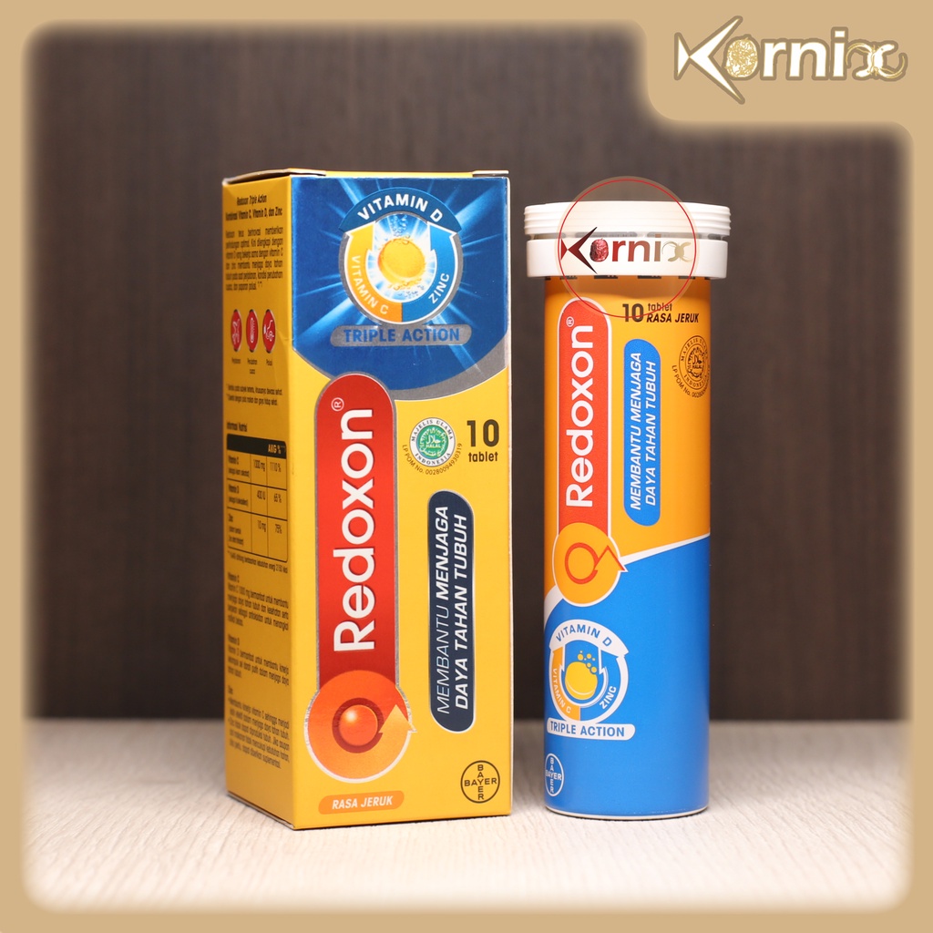 Jual Bayer Redoxon Rasa Jeruk (10 tablet) — Suplemen Vitamin C, D ...