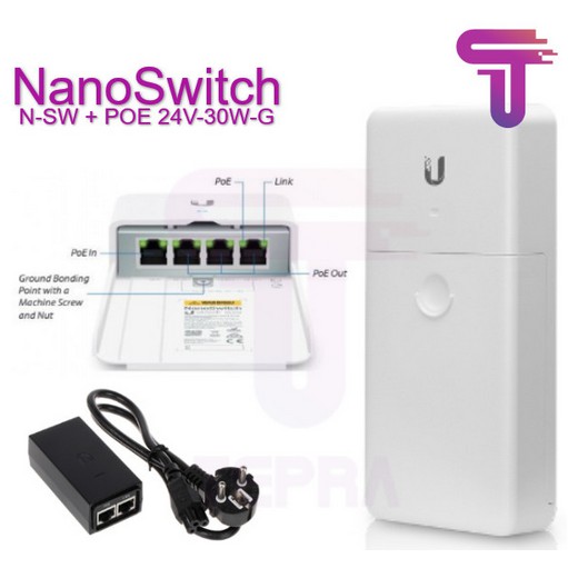 Jual Paket Ubiquiti N-SW Nano Switch + POE 24V-30W-G | Shopee Indonesia
