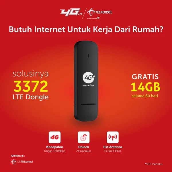 Jual Modem Megafon E3372 Modem Colok USB 4G LTE Unlocked All Operator ...