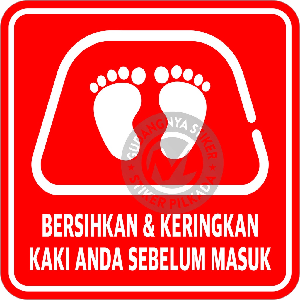 Jual STIKER VINYL GUNAKAN KESET SEBELUM MASUK | Shopee Indonesia