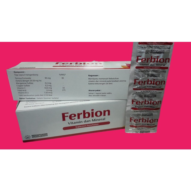 Jual Ferbion Multivitamin dan Mineral isi 10 Lembar | Shopee Indonesia