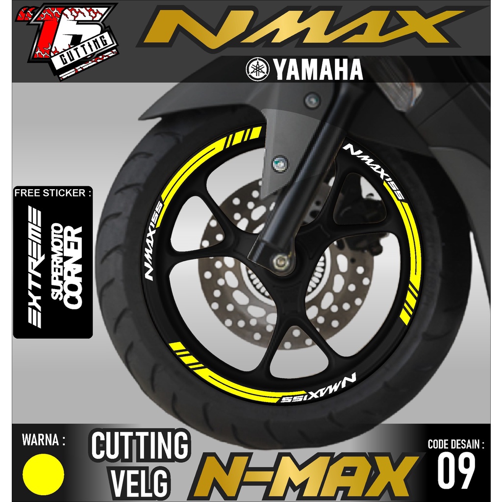 Jual Stiker Cutting Sticker List Velg Motor Yamaha Nmax New dan Old Lis ...