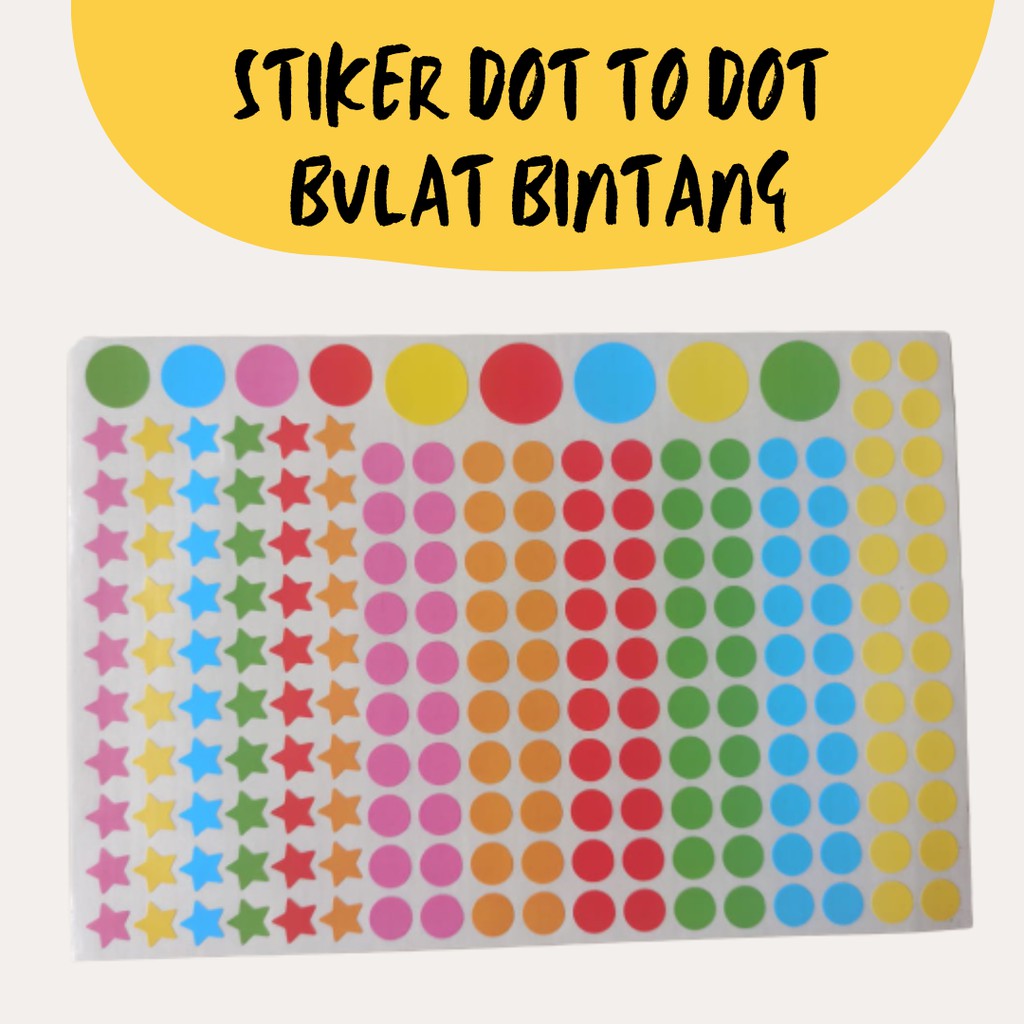 Jual Bumiedutoys - Stiker Dot to Dot Bulat Bintang / Stiker Reward | Shopee Indonesia
