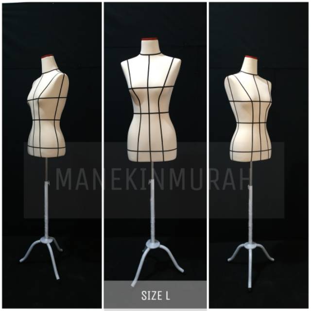 Jual Manekin Dressmaker Wanita Full Tusuk Jarum ukuran L | Manekin ...
