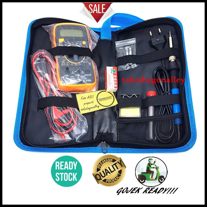 Jual Multitester Digital Multimeter Digital Solder Listrik 60 Watt Set ...