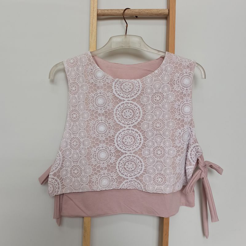 Jual ROMPI KOREAN LACE VEST WANITA / OUTER OVERSIZE TALI RENDA / VEST ...