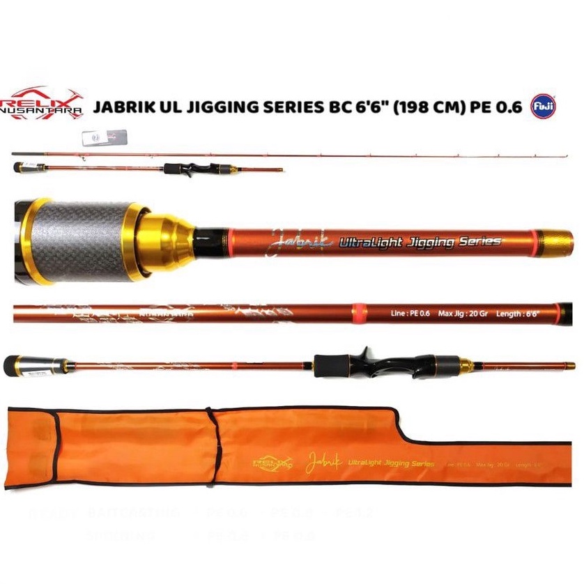 Jual Joran Bait Casting Relix Nusantara Jabrik UL 662 | Shopee Indonesia