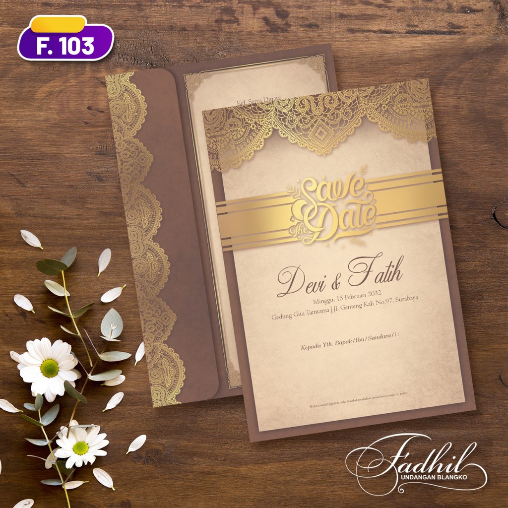 Jual Blangko Undangan Fadhil 103 / Undangan Pernikahan / Undangan ...