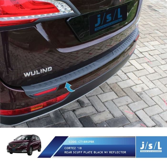 Jual JSL Sillplate Belakang Wuling Cortez Model Black with Reflector ...
