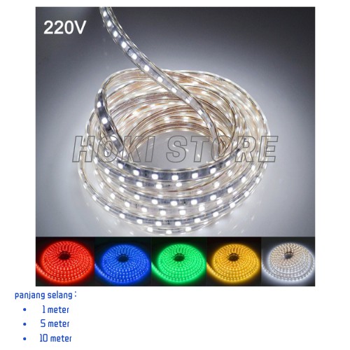Jual Lampu Led Strip Selang 10 meter SMD 5050 220V Waterproof | Shopee ...