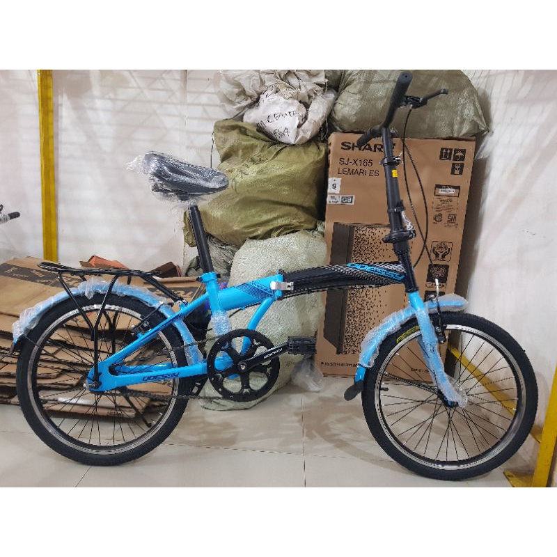 Jual Sepeda Lipat 20 inch ODESSY ( Warna Biru / Blue ) | Shopee Indonesia