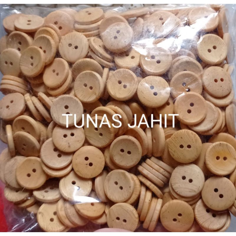 Jual Kancing Baju 2 lobang Hias Baju Motif Kayu 18mm | Shopee Indonesia