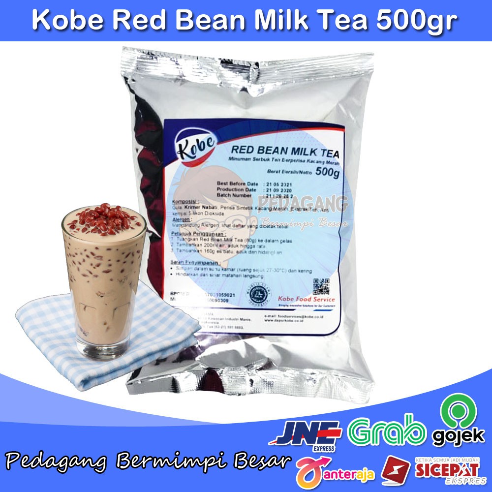 Jual Kobe Red Bean Milk Tea 500g | Minuman Rasa Kacang Merah | Red Bean ...