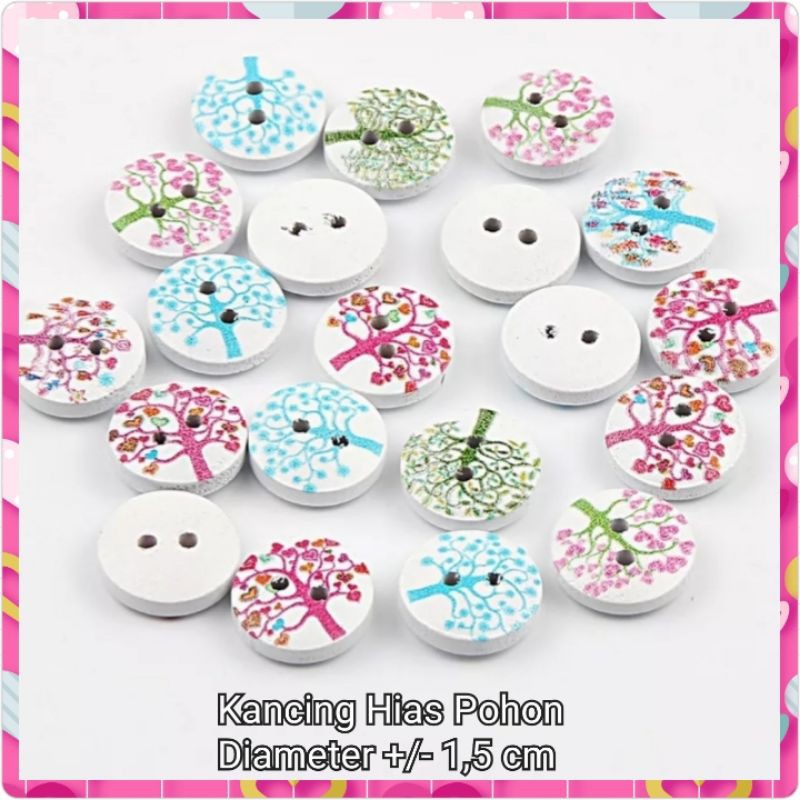 Jual Kancing Hias Kayu : Pohon / Daun | Shopee Indonesia