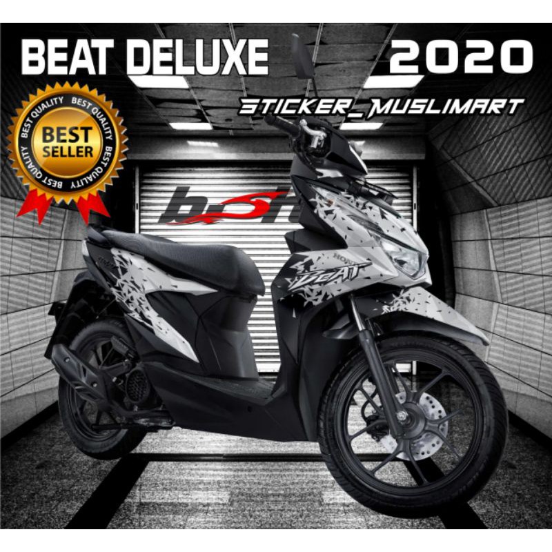 Jual Decal Sticker Beat Deluxe 2020 motif bercak abstrak grey abu ...