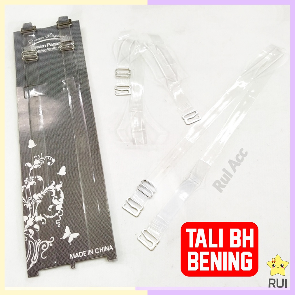 Jual Tali Bh Bening Transparan Strap Bra Transparant Pengait Beha