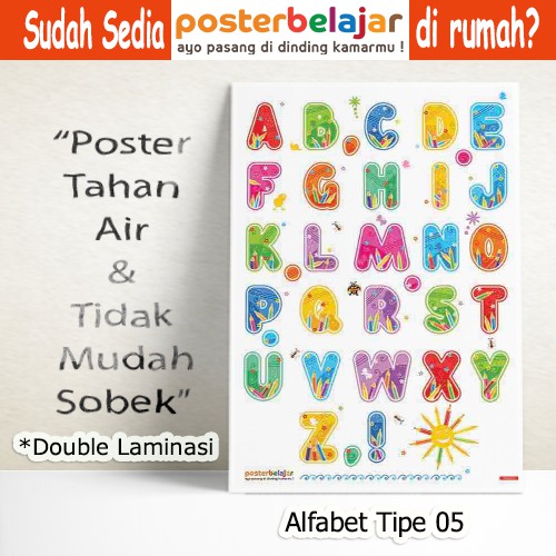 Jual Flashcard & Poster Belajar Abjad / Alfabet / Huruf untuk Edukasi ...