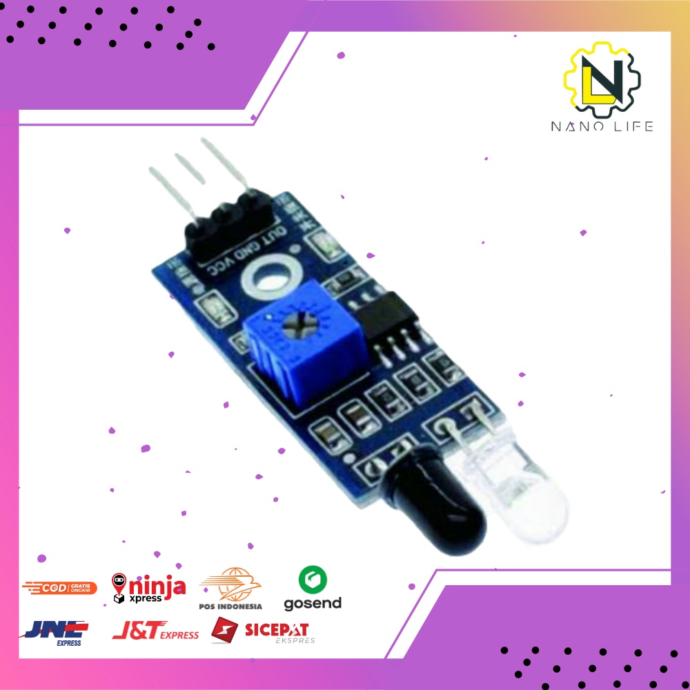 Jual INFRARED BARRIER OBSTACLE SENSOR HALANGAN RINTANGAN MODULE ...