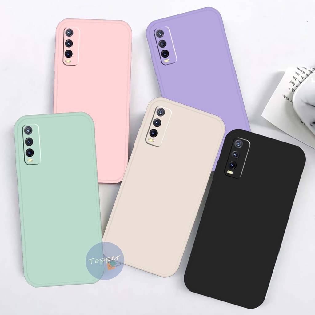 Jual Softcase Macaron Polos For Type VIVO Y20 Y20S Y12S | Case Macaron ...