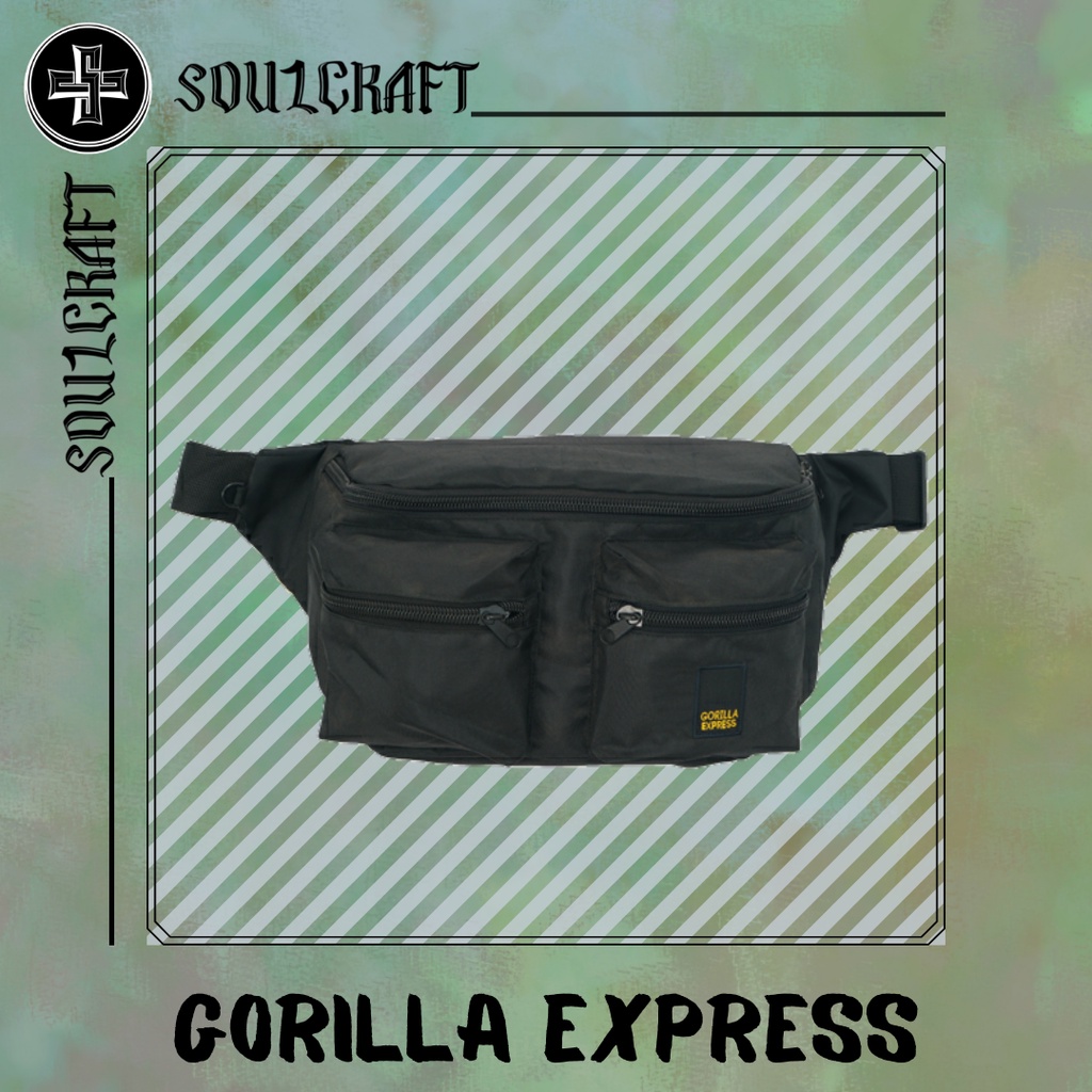 Jual Gorilla Express - Jumbo Black Waistbag (official) | Shopee Indonesia