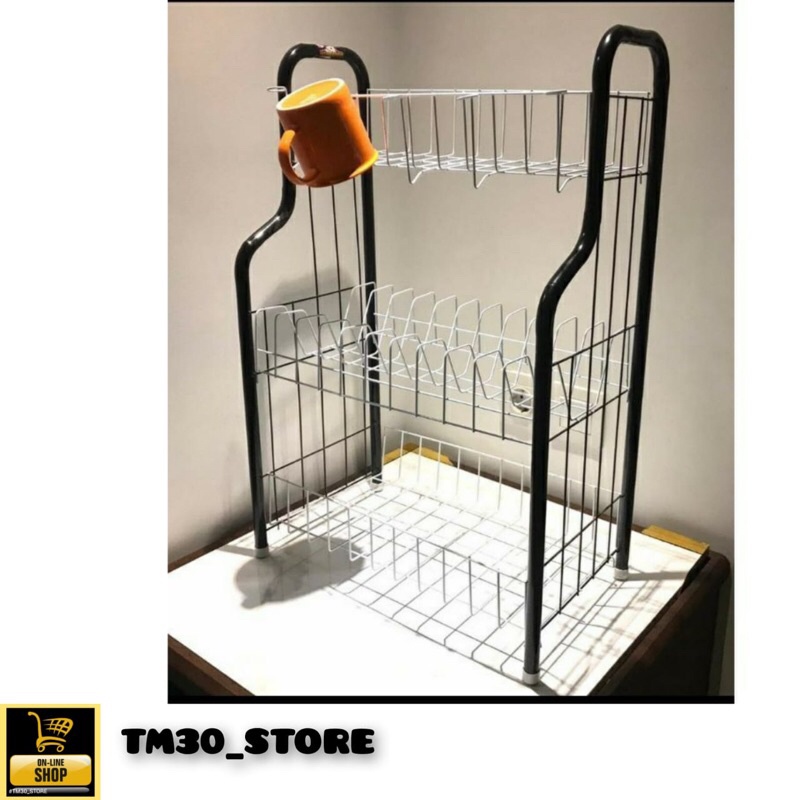 Jual RPL Rak piring 3 susun 3 tingkat susun 3 Rak piring besi Rak ...