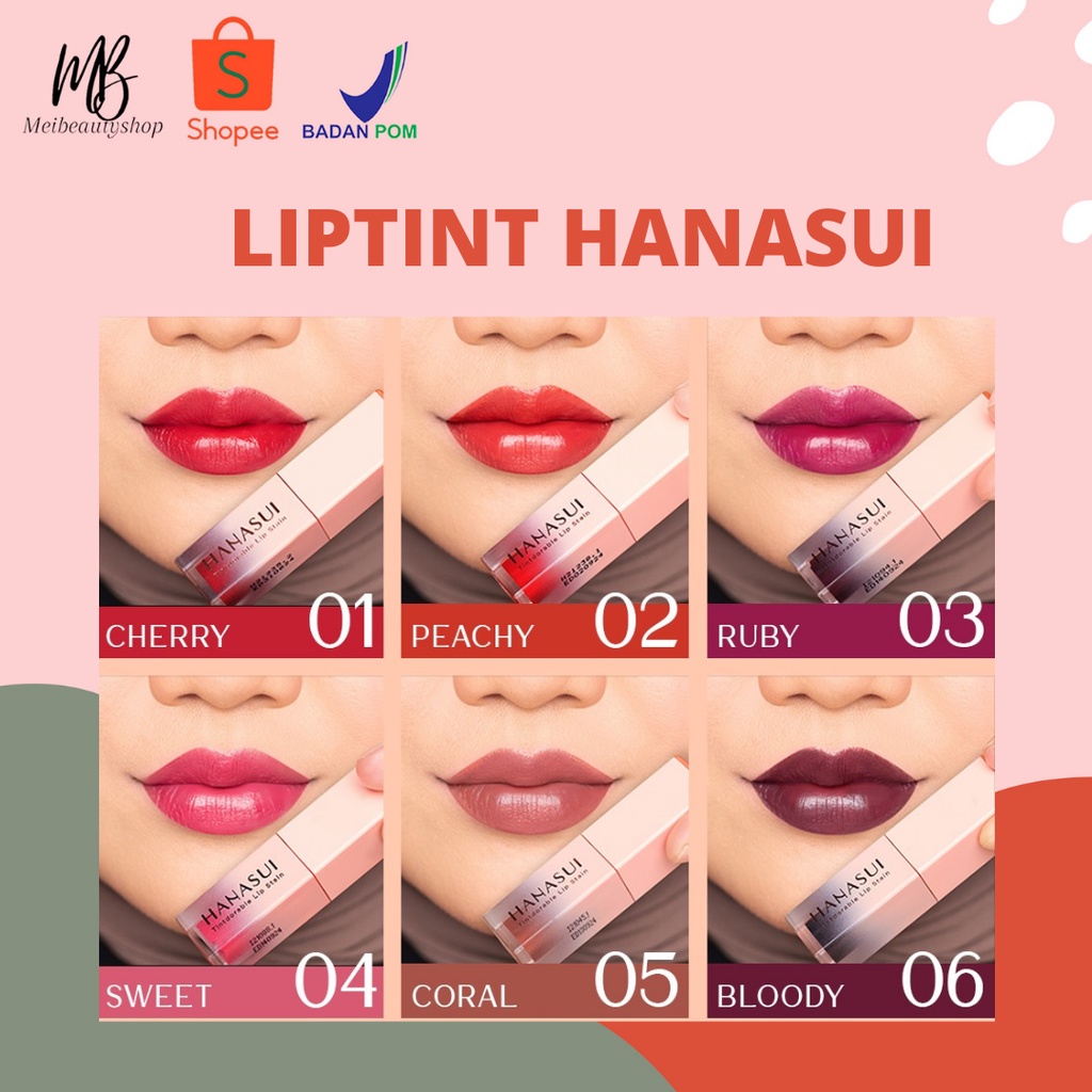 Jual HANASUI LIPTIN TINTDORABLE LIP STAIN | Shopee Indonesia