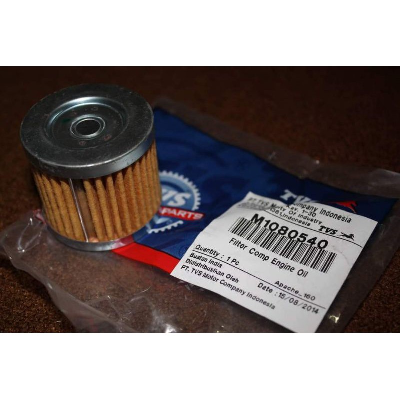 Jual M1080540 Filter oli 1bh TVS apache RTR 160 /180 asli ori TVS made ...