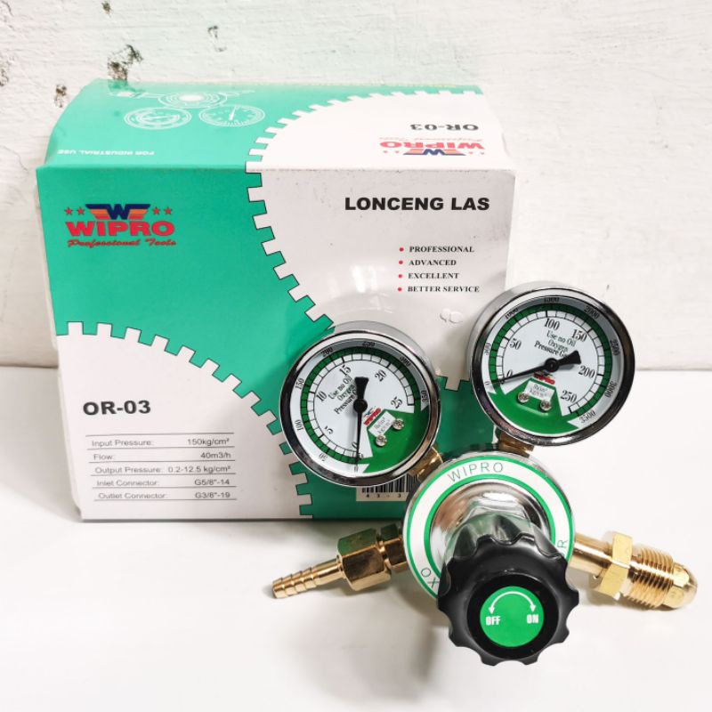 Jual Regulator Las Oksigen Wipro OR-03 Lonceng Las Oxygen Original | Shopee Indonesia
