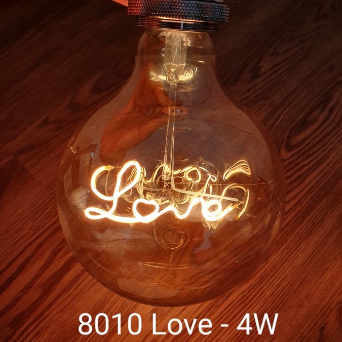 Jual Lampu LED Filament 4 watt E27 tulisan Love | Shopee Indonesia