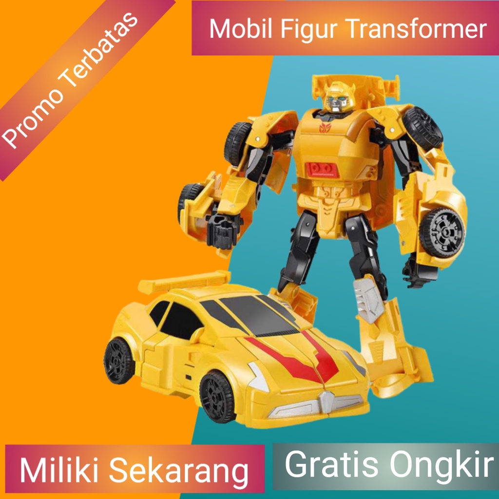 Jual Mainan Anak Cowok Mobil Deformasi Robot Robotan Transformer Bumble ...