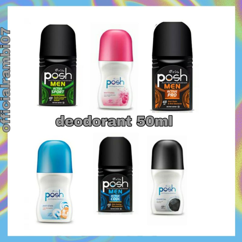 Jual posh deodorant roll on 50ml (baca deskripsi) | Shopee Indonesia