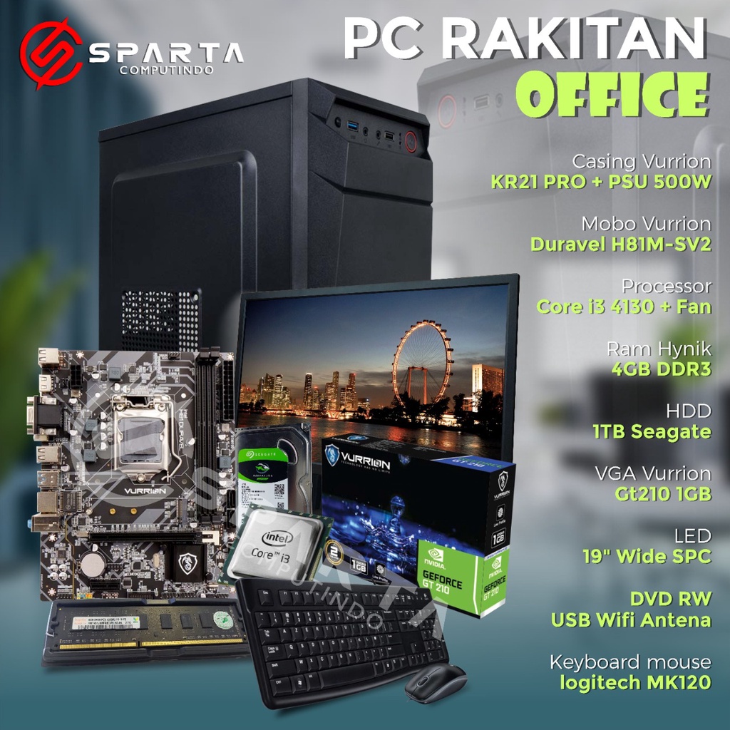 Jual PAKETAN PC RAKITAN OFFICE NEW CORE i3 HDD 1TB VGA 1GB BERGARANSI ...