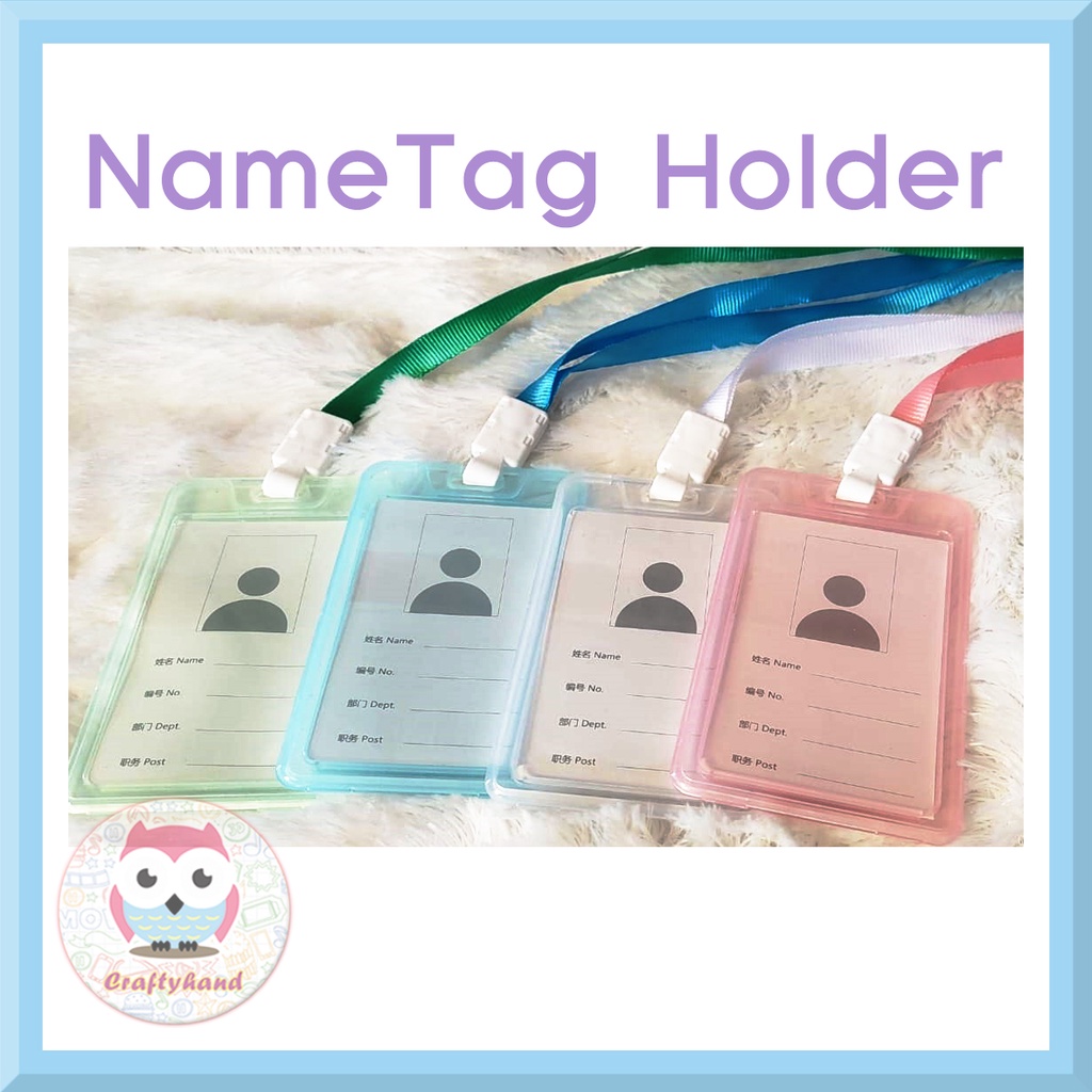 Jual NAMETAG HOLDER/Name Tag ID Card/GANTUNGAN TANDA PENGENAL/TEMPAT ...