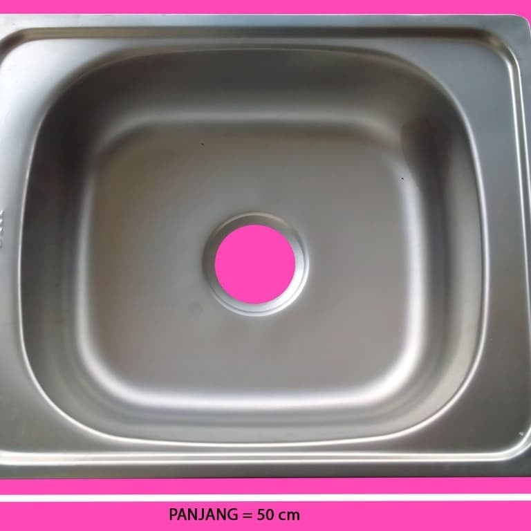 Jual BAK CUCI PIRING STAINLESS STEEL 1 LUBANG 50CM (TANPA SAYAP)/BAK ...