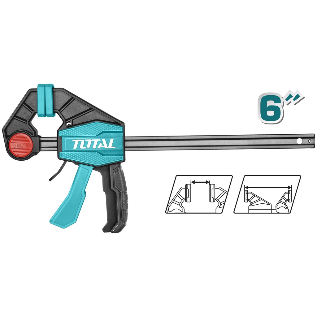 Jual Total Tools - Quick Release F Clamp 6 Inch / Quick Bar Clamp ...