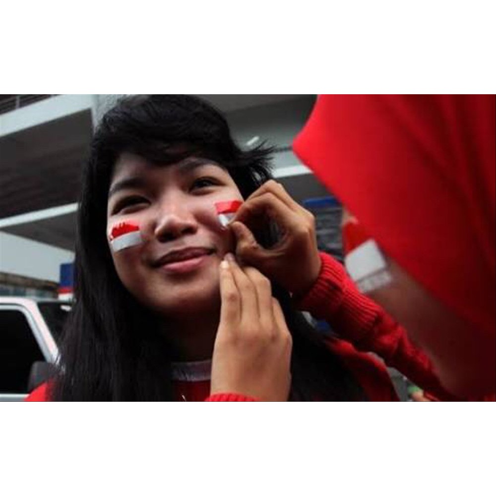 Jual Promo stiker bendera wajah indonesia merah putih stiker muka ...