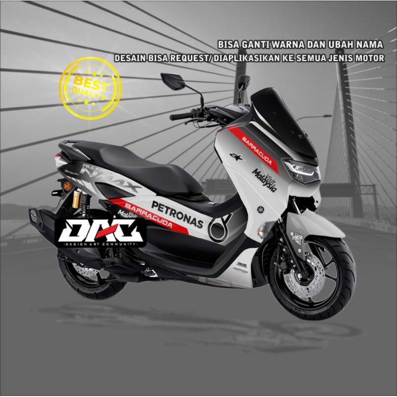Jual Sticker Decal full body Yamaha Nmax motif petronas simple putih ...