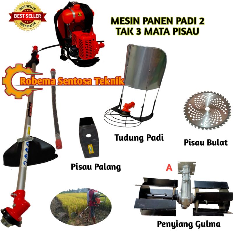 Jual Mesin Potong Rumput Tudung Padi (Sebeng Padi) 4 Jenis Mata Pisau ...