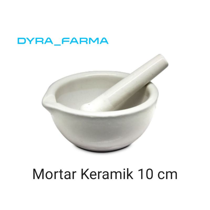 Jual Mortar Lumpang Keramik Penumbuk Penggerus Penghalus Obat 10cm ...