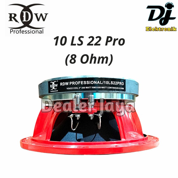 Jual Speaker Komponen RDW 10 LS 22 Pro / 10LS22Pro / LS22 Pro / 22Pro - 10 inch 8 OHM | Shopee ...