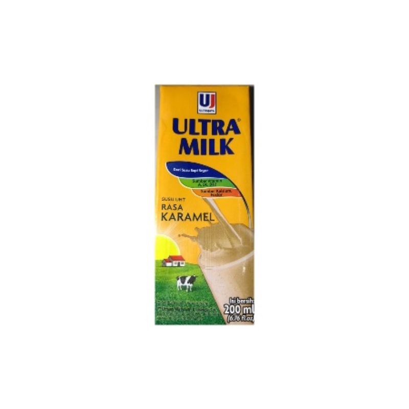 Jual Susu Ultra Milk rasa Karamel kemasan 200ml. (Harga grosir+free ...
