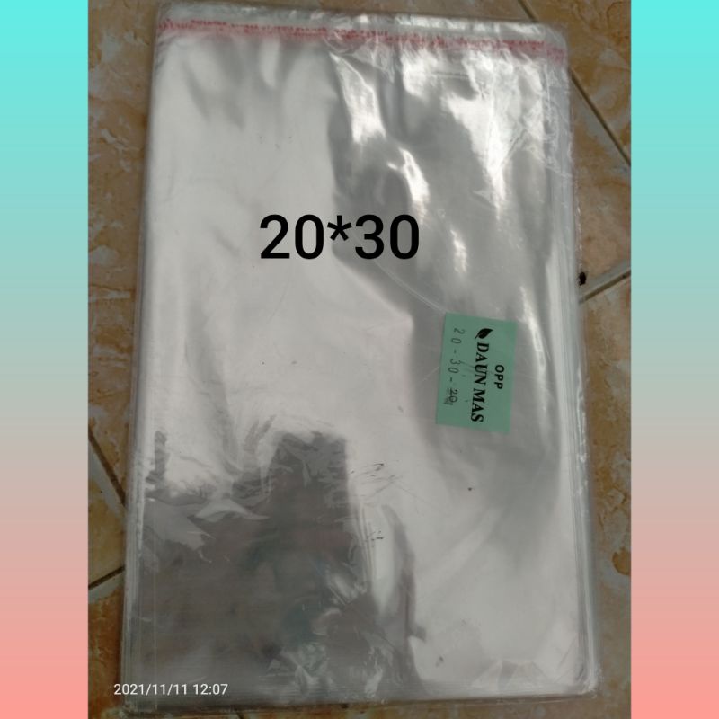 Jual plastik bening opp daun mas ukuran 20*30 20x30 tempat jilbab ...